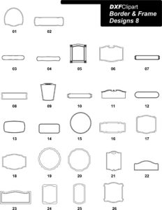 DXF Border & Frame Designs 8 - DXF Clip Art